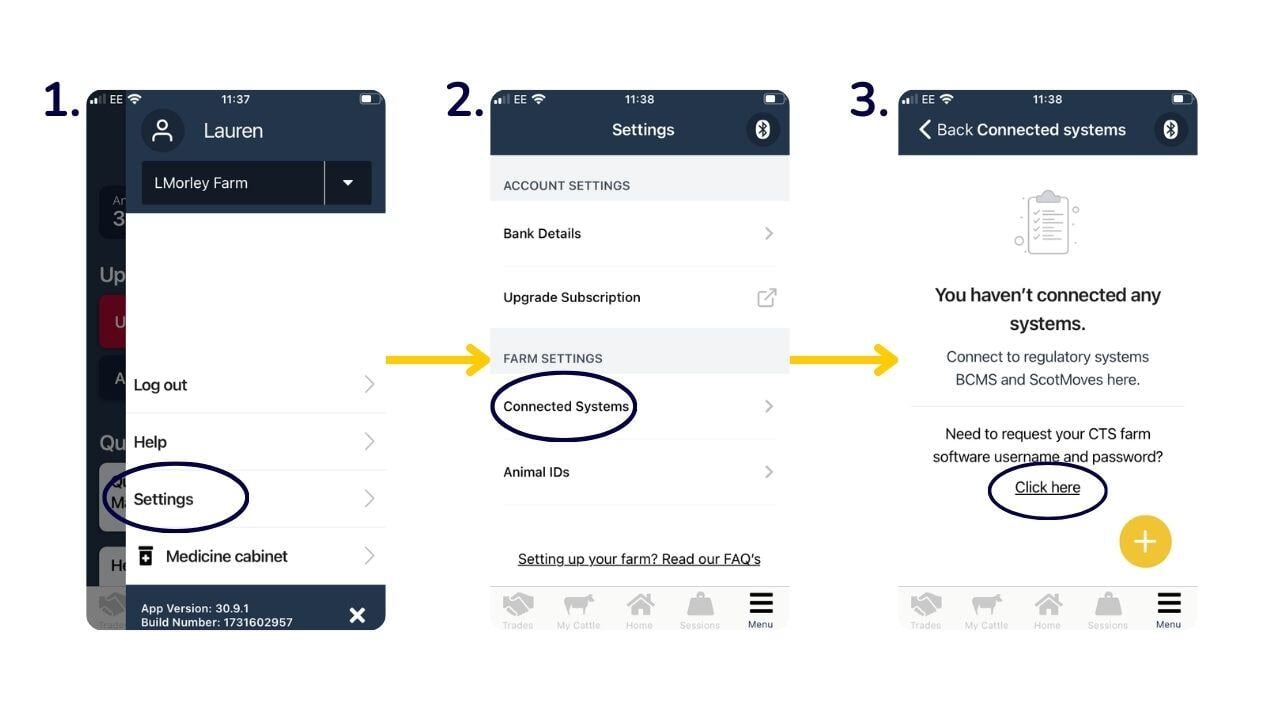 How do I get my Farm Software User ID and password from BCMS?